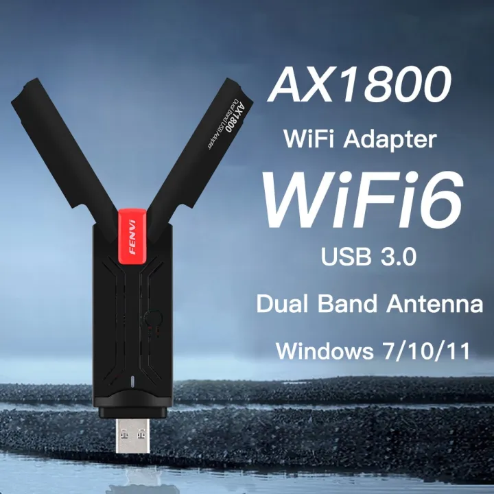 Fenvi Wifi 6 USB Adapter 1800Mbps USB3.0 Wi-Fi Dongle 802.11Ax Dual Band 2.4G/5Ghz การ์ด ...
