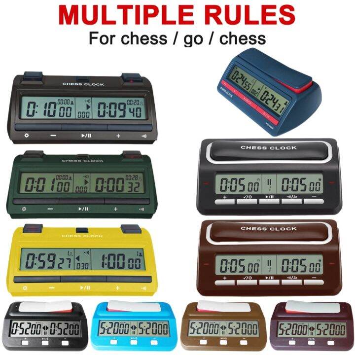 Professional Digital Chess Timer Count Up Down Timer Plastic Chessboard