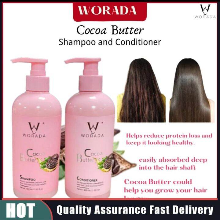 WORADA Shampoo and Conditioner Cocoa Butter Helps Hair Growth Scalp ...