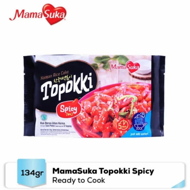 Topokki Korea Tteokbokki Halal Mama suka 134gr tokpokki rasa SPICY HOT ...