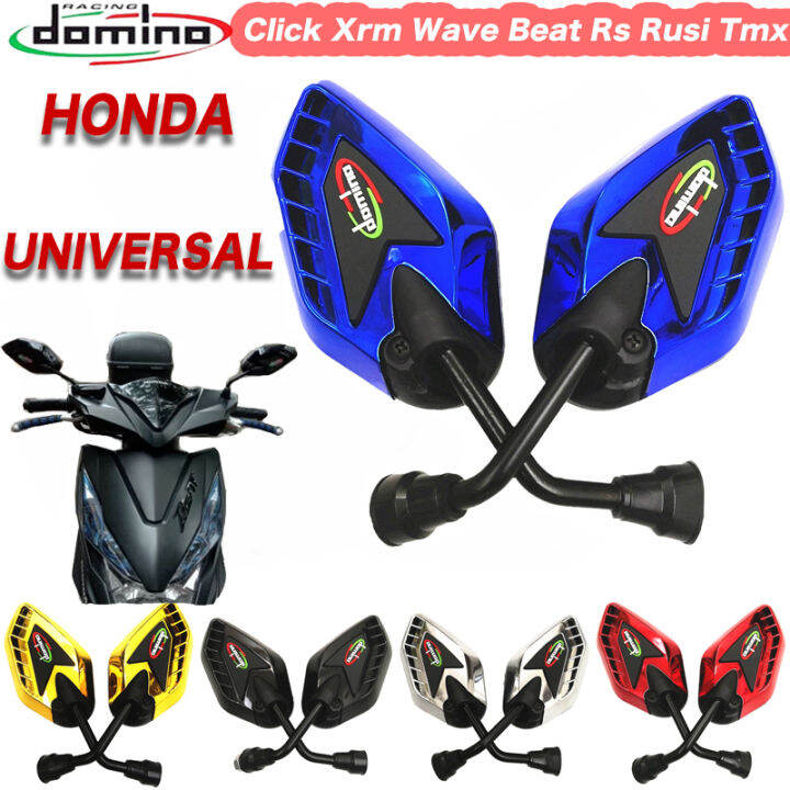 COD Domino Short Stem Side Mirror HD clean flat lens For Honda/YAMAHA ...