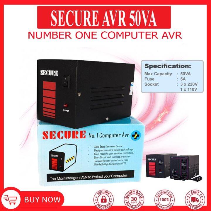 【READY STOCK】 Secure AVR 220V 500W for Desktop, Secure Automatic ...