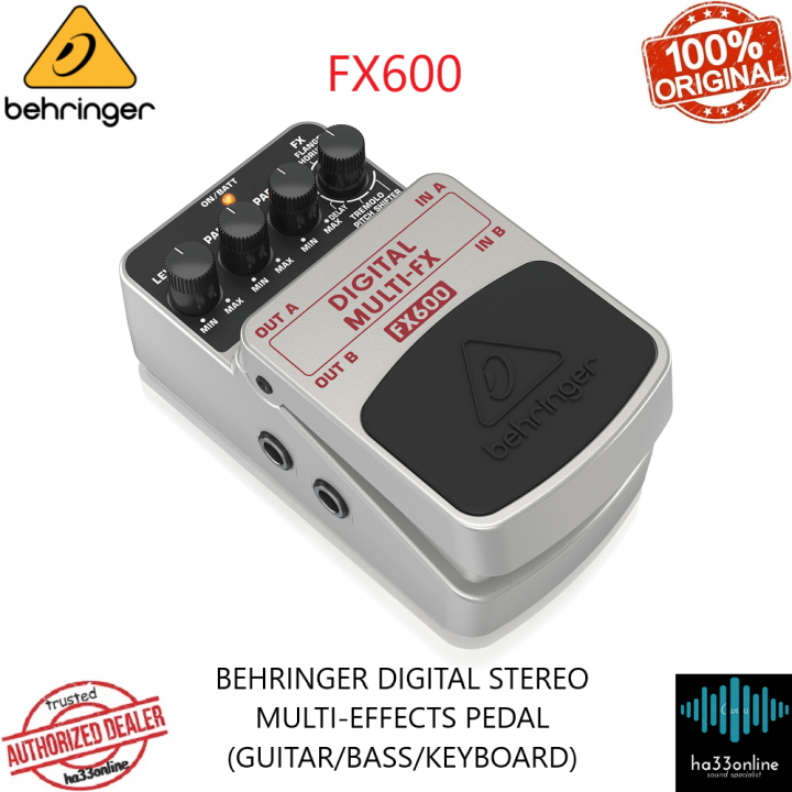 BEHRINGER FX600 DIGITAL STEREO MULTI-EFFECTS PEDAL | Lazada
