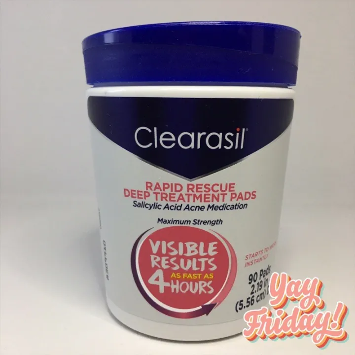 🔥Clearasil Rapid Rescue Deep Treatment Pads Salicylic Acid Acne ...