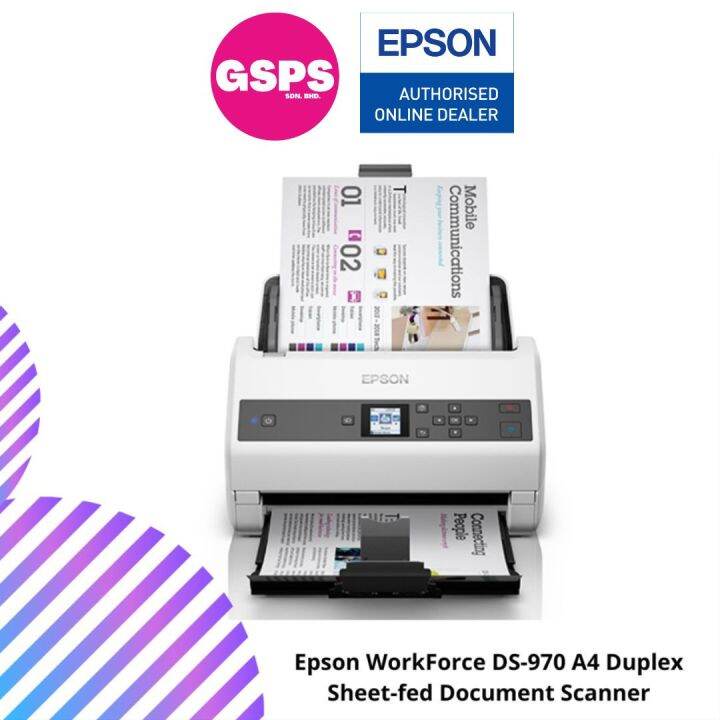 Epson WorkForce DS-970 A4 Duplex Sheet-fed Document Scanner | Lazada