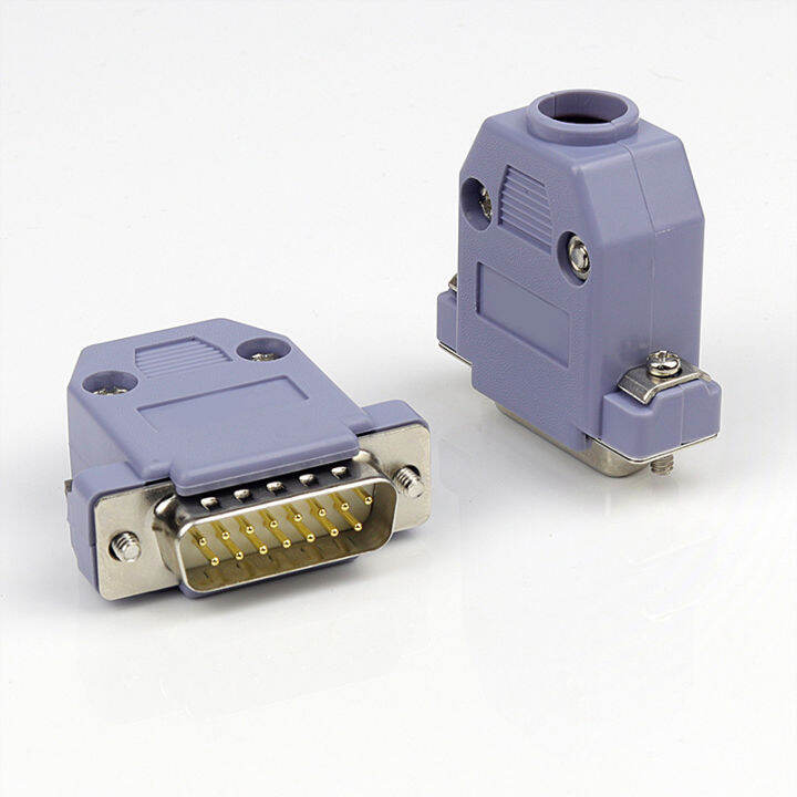 Industrial-grade DB15 male and female two rows of 15-pin plug solid pin ...