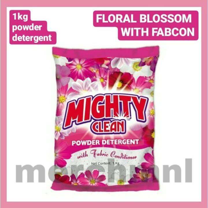 All Mighty Clean Detergent Powder Floral Blossom with Fabcon - Powder ...
