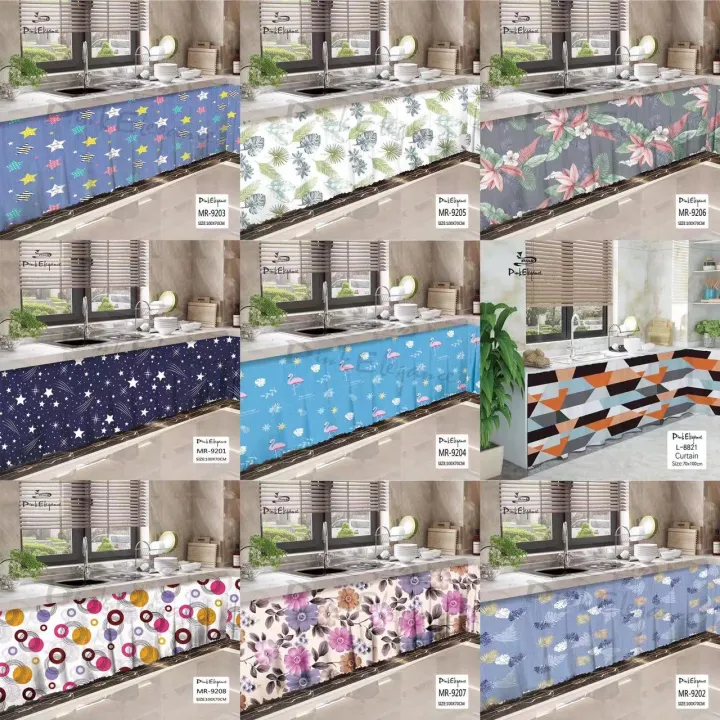 NEW Kitchen Sink Curtain Lababo Curtain modern design 1PC Size: 100 ...