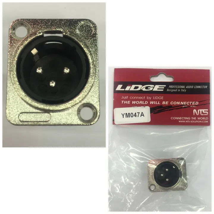 แคนนอน XLR ตัวเหล็ก ตัวผู้ ติดแท่น ยี่ห้อ Lidge รุ่น YM-047A | Lazada.co.th