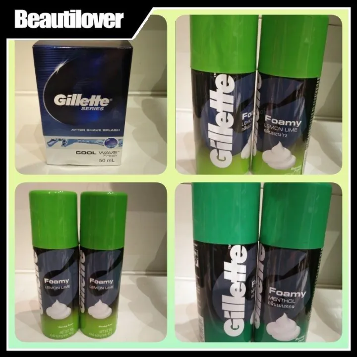 Beautilover Gillete Cream Menthollemon Lime Shaving Foam Gillete After Shave Splash Cool Wave