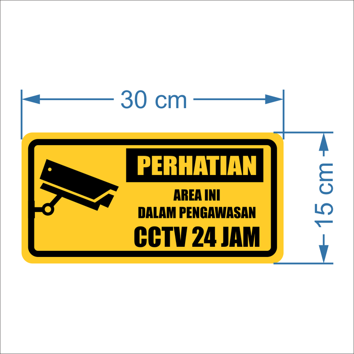 Ready Rambu/ Sign Pengawasan CCTV 24 Jam 30cm x 15cm Acryic / Akrilik ...
