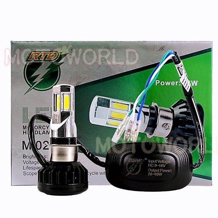 Original RTD Universal Type M02E Motorcycle LED Headlight Bulb 6 COB ...
