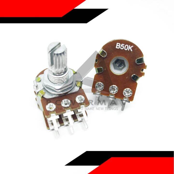 2pcs 6pin 50K ohm 6 Terminal Linear Taper Rotary potentiometer B50K 50k ...