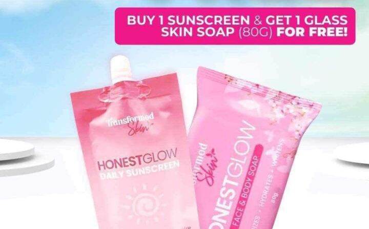 HONEST GLOW Transformed Skin DAILY SUNSCREEN & Soap | Lazada PH