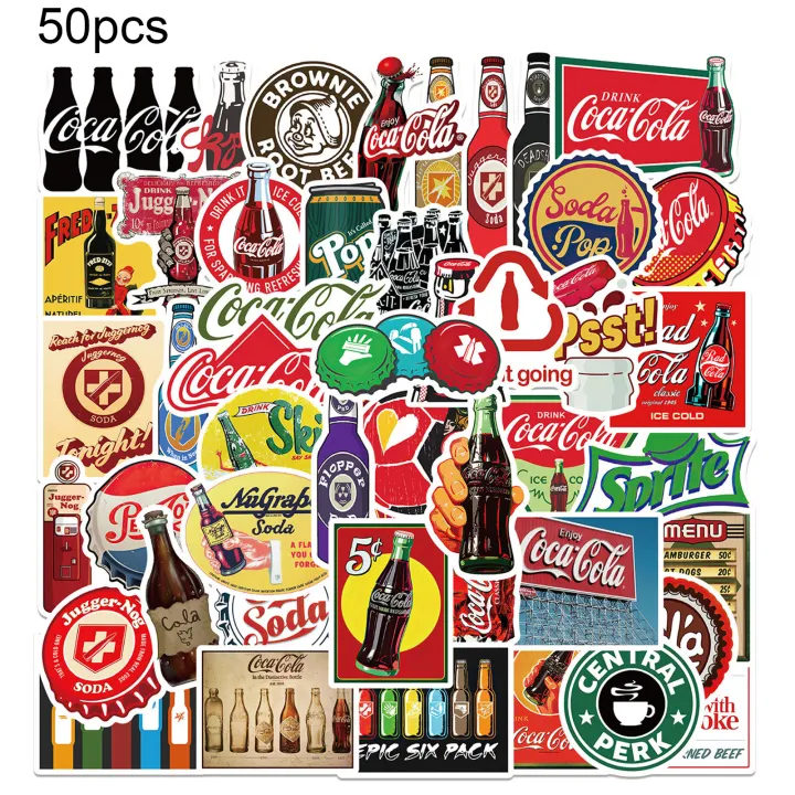 Microgood 50ชิ้น/แพ็คติดด้วยตนเองไดอารี่สติ๊กเกอร์สวยดูกลิ่นฟรีสร้างสรรค์ขวดโคล่าออกแบบสติกเกอร์ ...