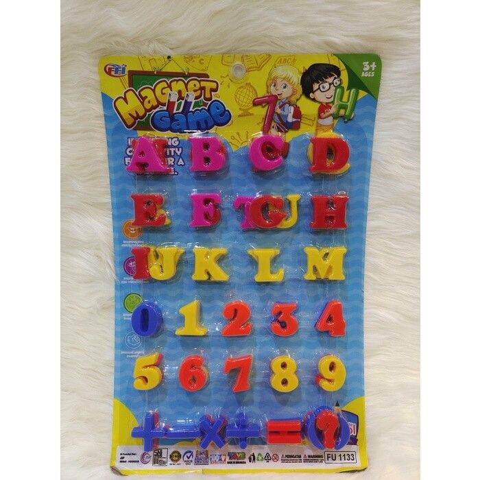 MAINAN ANAK MAGNET ANGKA HURUF FU 1133 BELAJAR ABC & BERHITUNG SNI ...