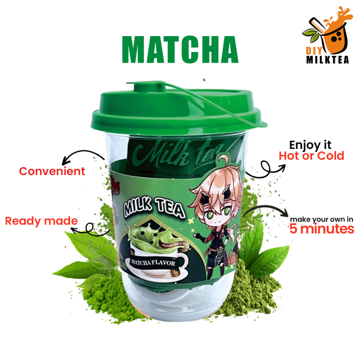 DIY Milk tea Matcha Flavor Instant Milk tea Hand-brewed Milk tea with ...