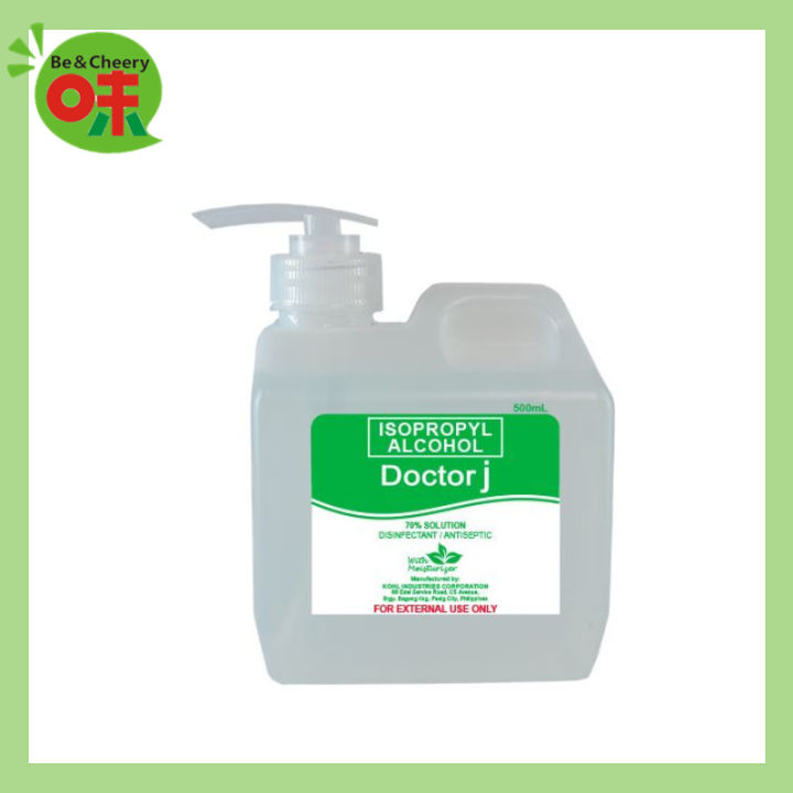 Doctor J Isopropyl 70% Alcohol Pump 500ml | Lazada PH