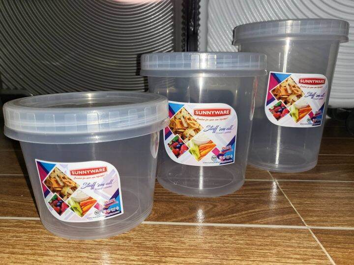 garapon REUSABLE Food canister / storage / powder container - round ...