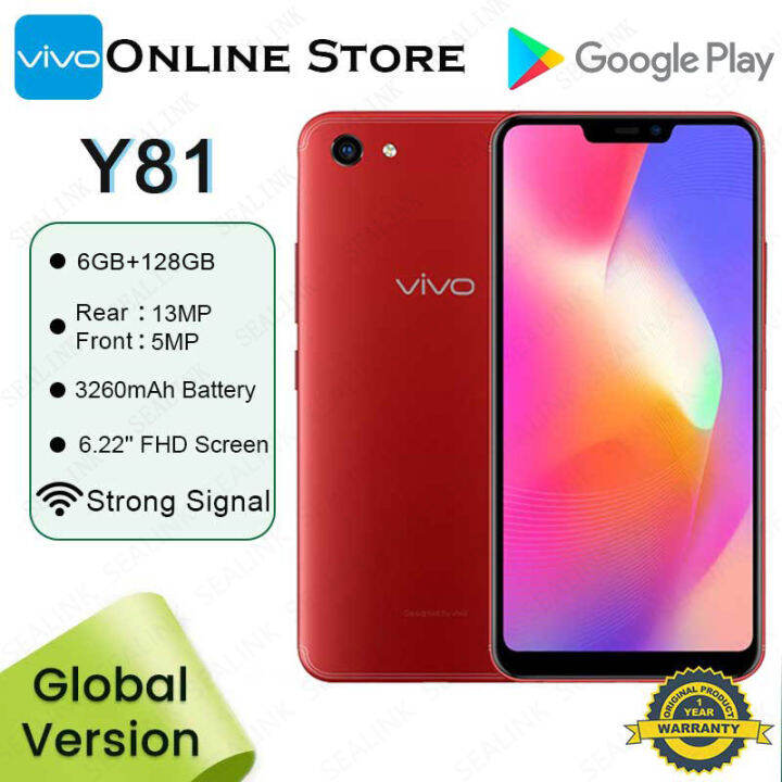 Vivo Y81 Phone Original 6G RAM + 128G ROM with Face ID Legit Smartphone 6.22” Full HD Screen ...