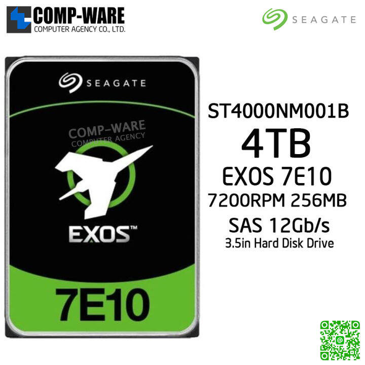 Seagate Exos 7E10 4TB 7200RPM 256MB SAS 12Gb/s 512N 3.5" Enterprise ...