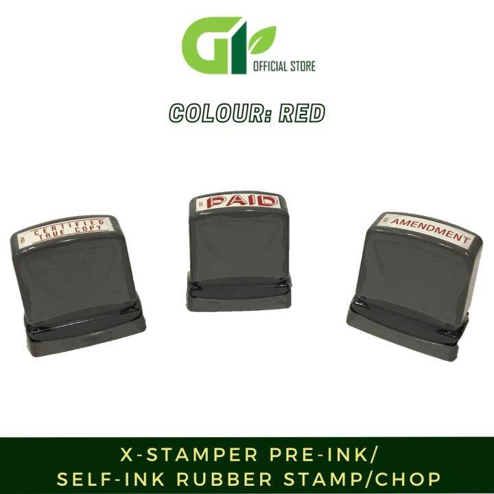 [GY Office] X-Stamper Pre-Ink/Self-Ink Rubber Stamp/Chop | Lazada