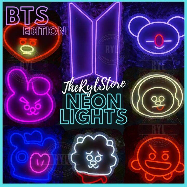 BTS BT21 Neon Lights - Wall Decor | Lazada PH