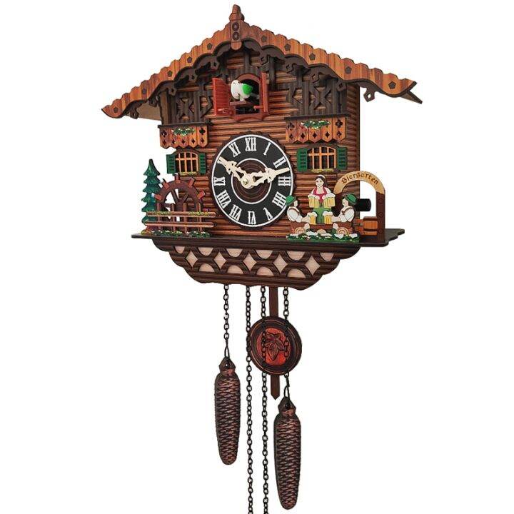 Wooden Clock Wall Mounted Clock Bird Alarm Clock Cuckoo Clocks for Home ...