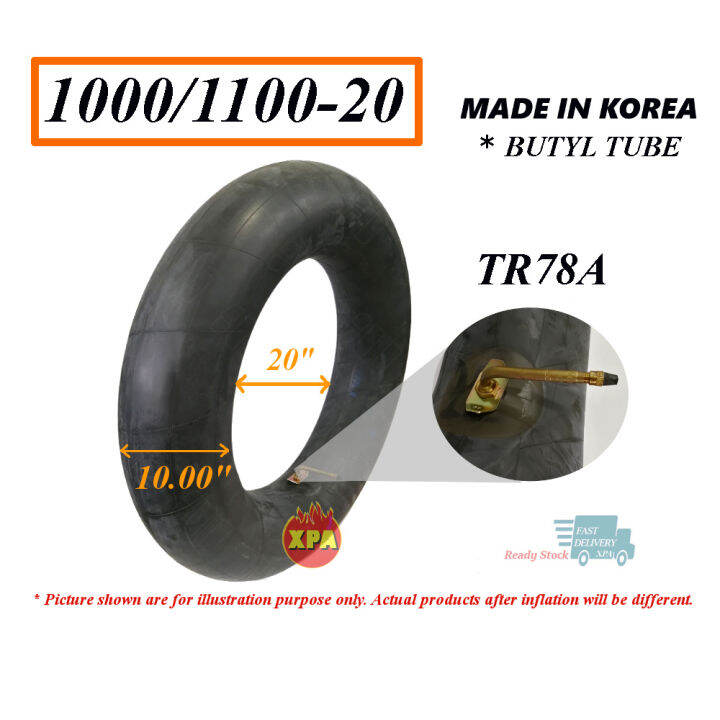 Truck Tyres Tube 1000/1100-20 TR78A LV Long Valve Big Trucks Tyre Butyl Inner Tubes. Tiub ...