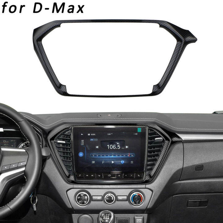 Carbon Fiber Car Navigation Frame Cover Sticker for Isuzu D-max Dmax ...