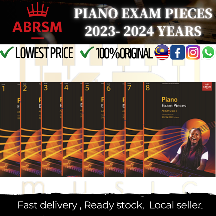 ☆NEW SYLLABUS☆ ABRSM PIANO EXAM PIECES GRADE 1,2,3,4,5,6,7,8 FROM 2023 & 2024 SYLLABUS | Lazada