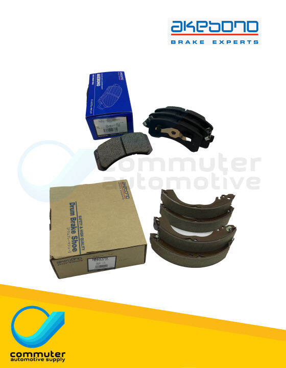 [Akebono Front and Rear] Mitsubishi Mirage G4 Brake Pad and Brake Shoe ...
