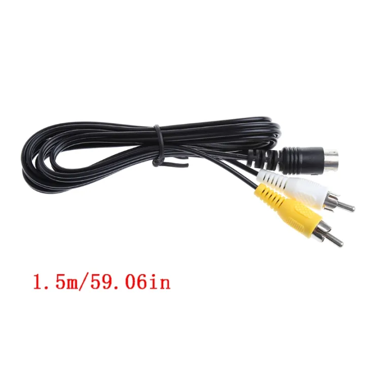 [HOT SELL] Black 1.5M/5FT Audio Video AV Stereo Composite Adapter Cable ...