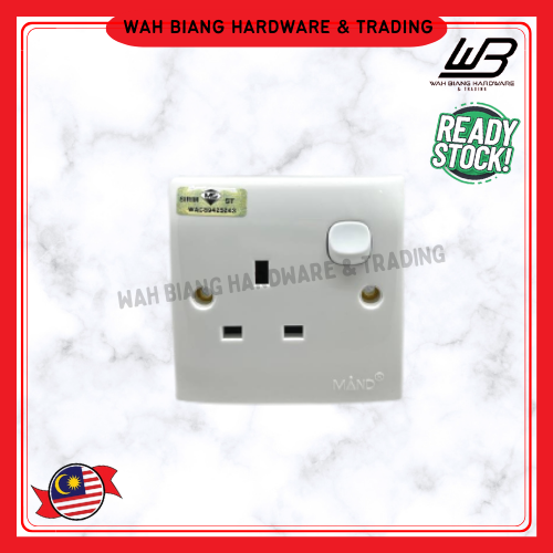 【Ready Stock】1 UNIT MAND FLUSH TYPE 13A 250V~ 1 GANG SWITCHED SOCKET ...