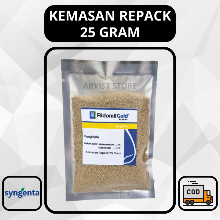 Fungisida RIDOMIL GOLD MZ 4 64 WG Repack 25 Gram Syegenta Bahan Aktif ...
