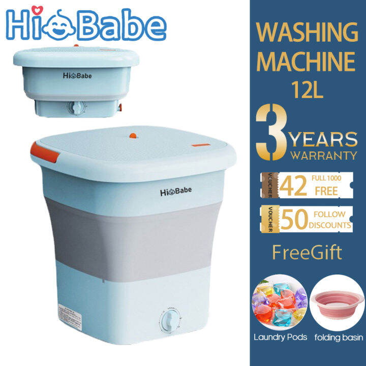 Mini Washing Machine-12L Washing Machine Blue with Dryer Portable ...