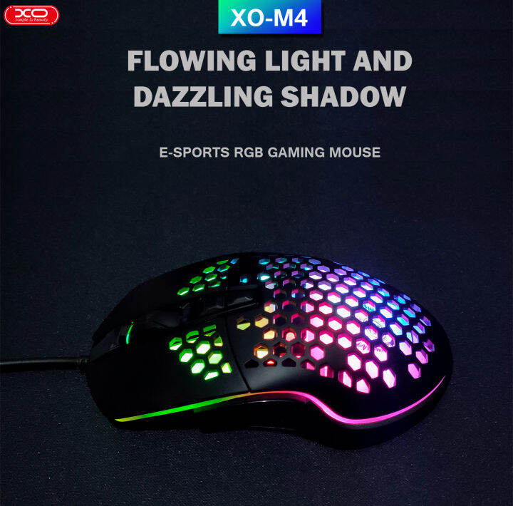 XO M4 RGB Honeycomb Breathing Effect Gaming Mouse | Lazada PH