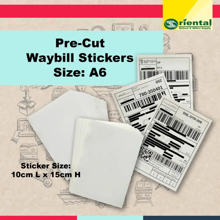 Pre-cut A6 Waybill Sticker Paper for Orders - 4 x 6 inches Matte ...