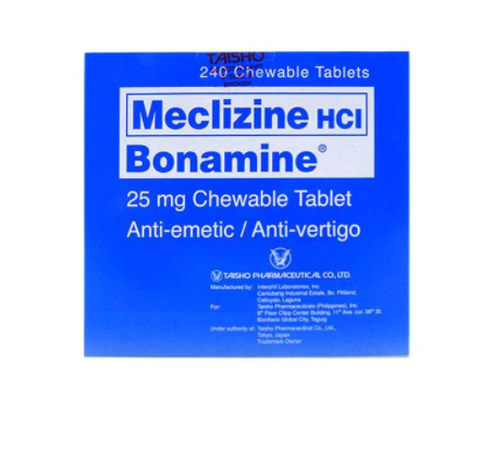 BONAMINE Meclizine HCl 25mg 100 Chewables Tablets | Lazada PH
