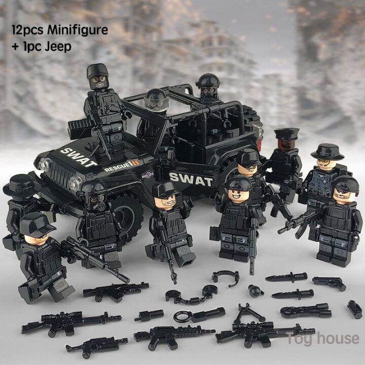 12Set Lego Swat Minifigure Building Block for Kids Police Military ...