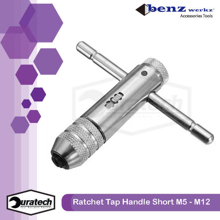Benz werkz gagang tap ratchet / Tap handle pembuat ulir baut / Tap wrench mata hand taps m5-m12 ...