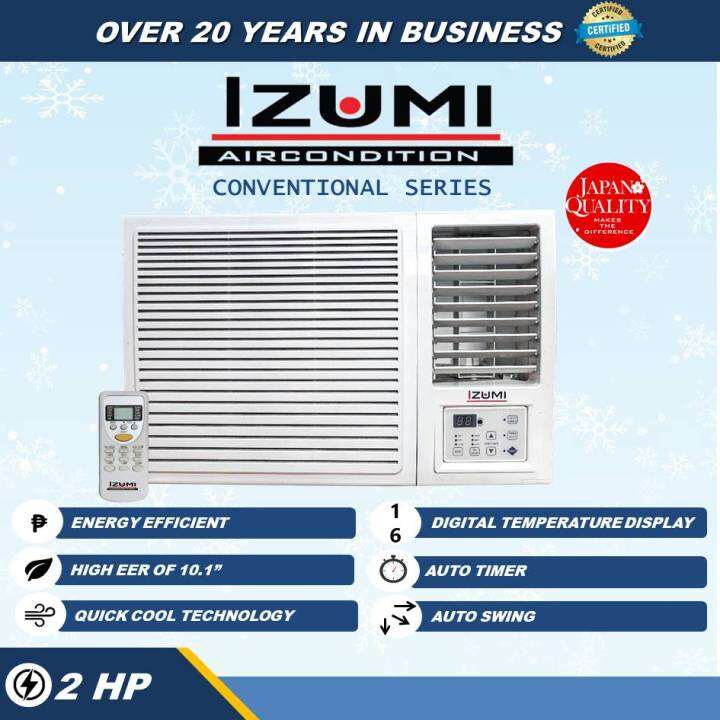 IZUMI 2HP Window Type Non-Inverter Aircon Airconditioner with Remote ...