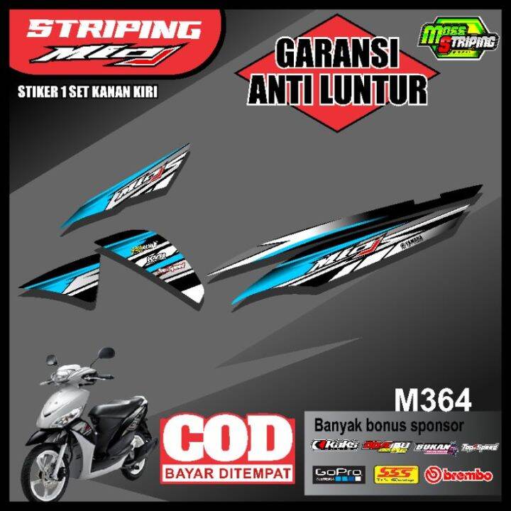 Stiker Sticker Striping MIO J Variasi Desain Simpel Laris Murah Awet ...
