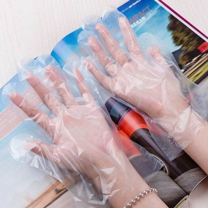 100Pcs/Pack High Quality Disposable Plastic Gloves | Lazada PH