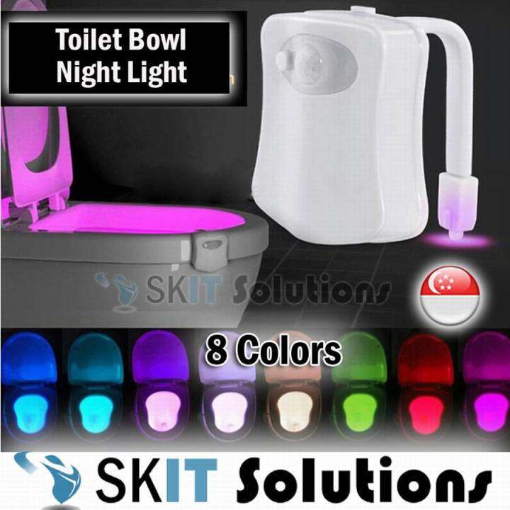 【SKIT SG】8 Colors Changing Motion Sensor Activated Toilet Bowl Seat ...