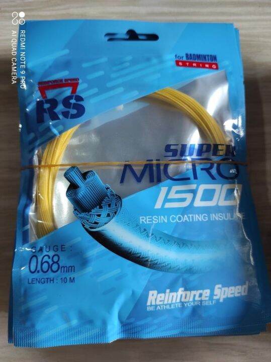 SENAR RAKET BADMINTON BULU TANGKIS RS BUKAN YONEX SUPER MICRO 1500 ...