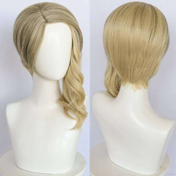 Spider-Man Across the Spider-Verse Gwen Stacy Wig Cosplay Blond Hair ...