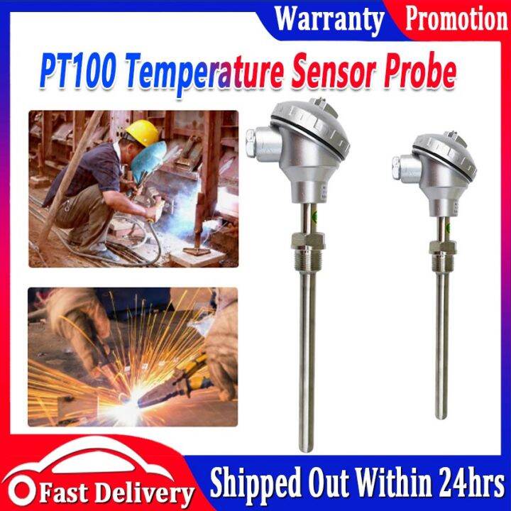 【Local Send Out】RTD PT100 Temperature Sensors 4" Probe with 1/2" NPT ...