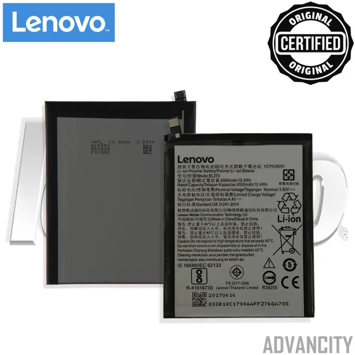 Lenovo K8 Note Battery BL270 (Original Equipment Manufacturer) | Lazada PH