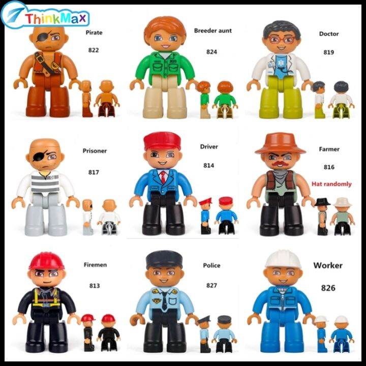 Thinkmax (Legos) Legos Duplo Compatible City Character Staff Man ...